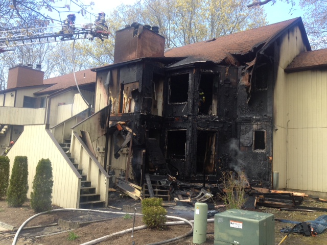 Pleasantville fire destroys two apartments