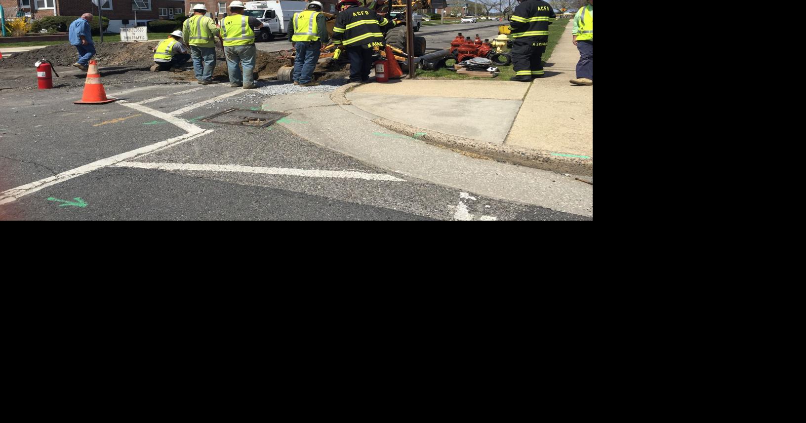 Homes evacuated after gas line hit in Atlantic City