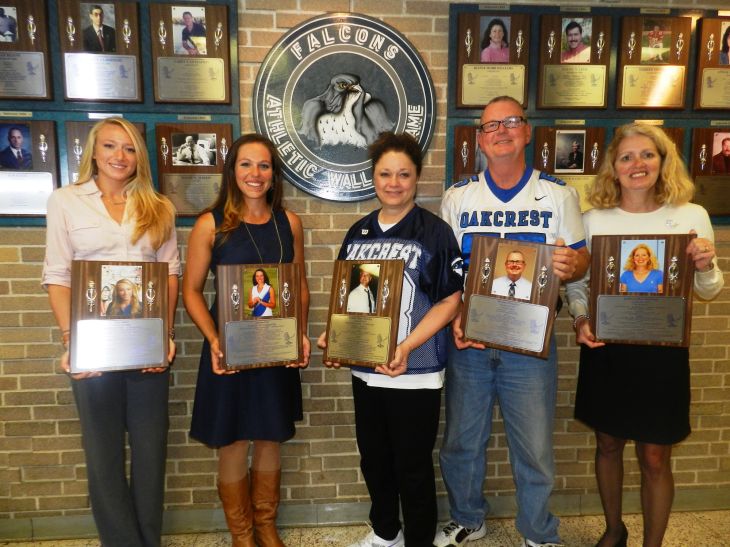 Oakcrest High School inducts five into Athletic Wall of Fame