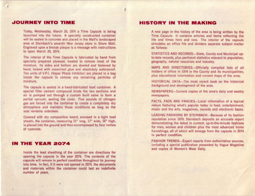 Time capsule buried in Shore Mall unearthed today