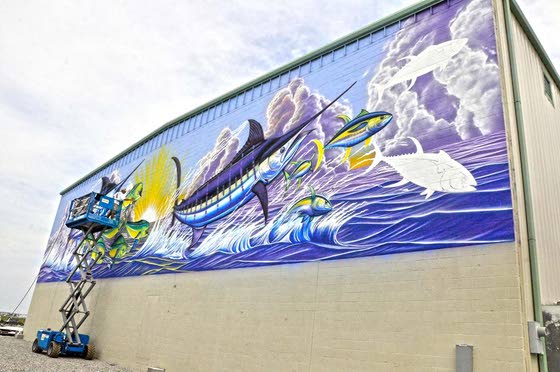 Stone Harbor Marina mural continues Cape May artist's campaign for oceans