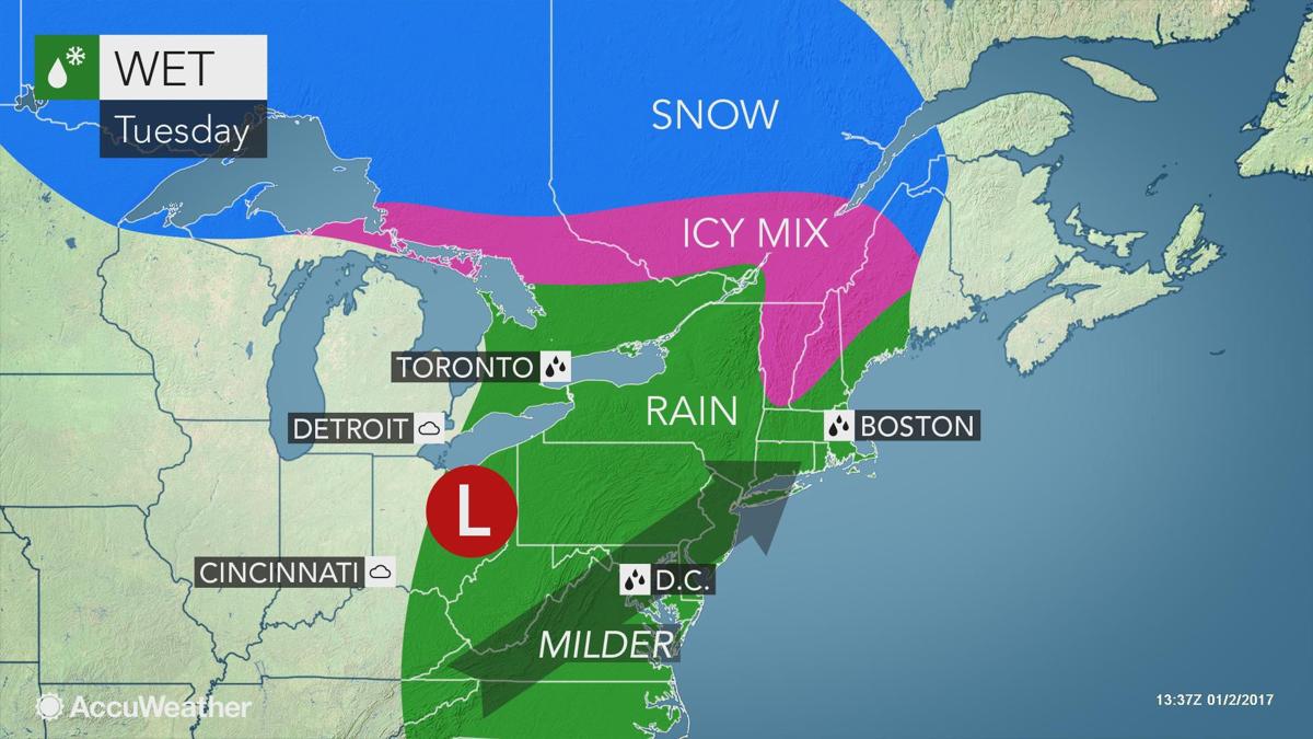 More rain on Tuesday, but finally some snow possible later this week