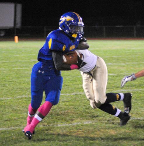 In the huddle with Buena Regional RB Quadir Albright