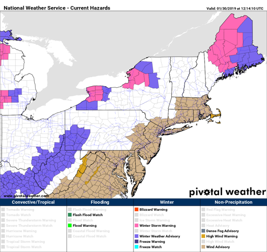 Wind chill, wind advisories go into effect Tuesday as afternoon snow ...