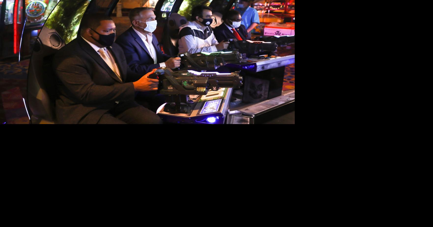 PHOTOS from the announcement of the Lucky Snake arcade at Showboat