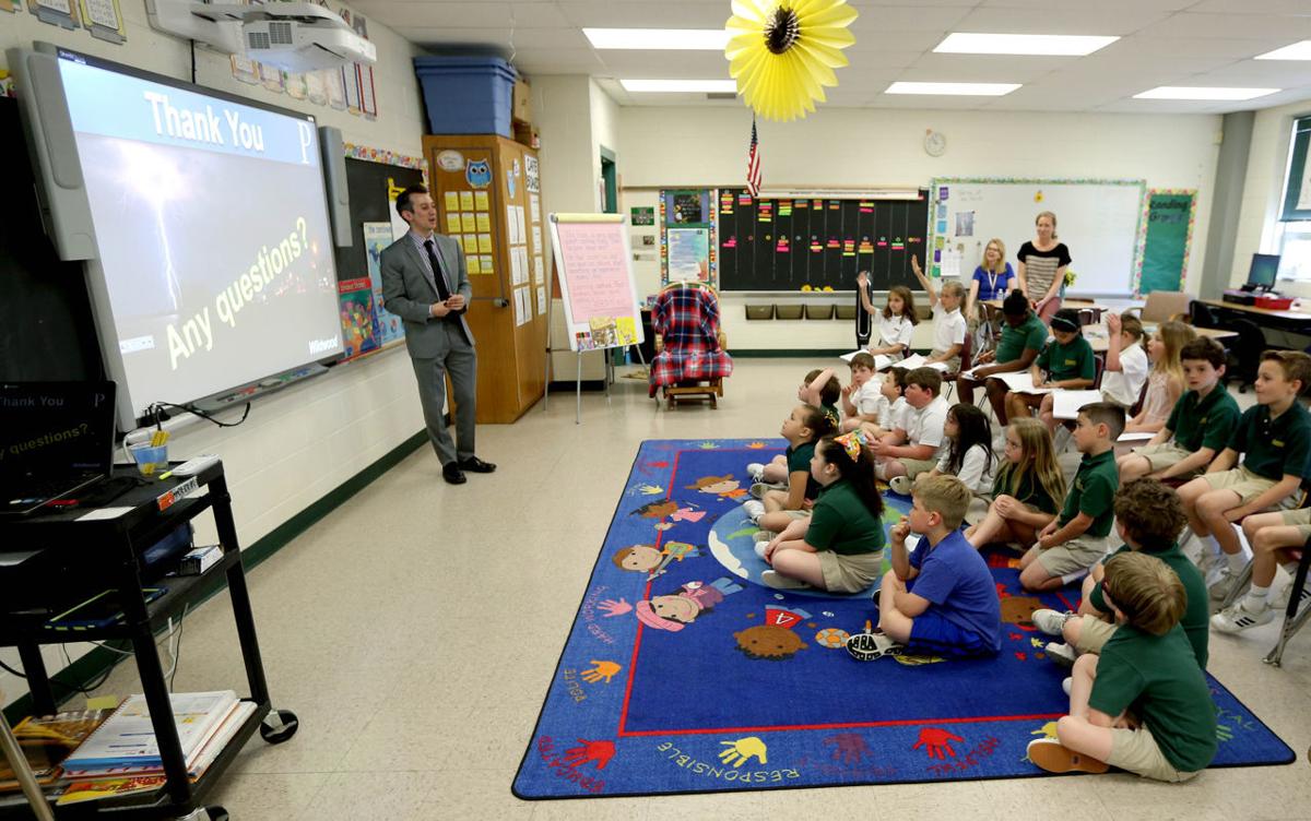 Meteorologist Joe Martucci Visits Bishop McHugh School