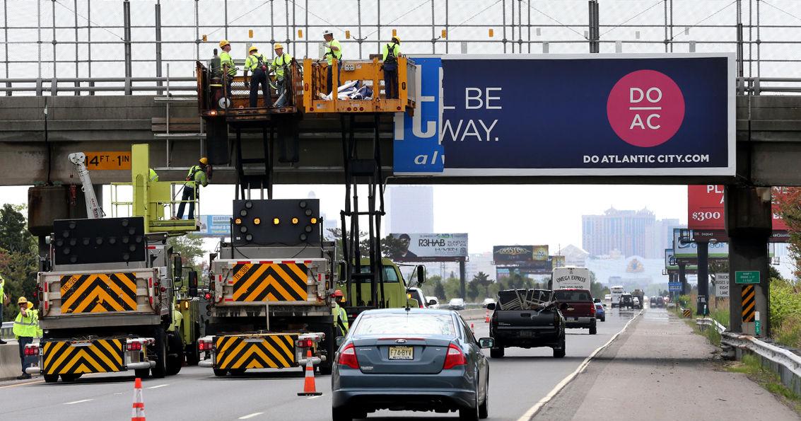 Atlantic City Expressway sign cost nearly $62,000 to remove, reinstall