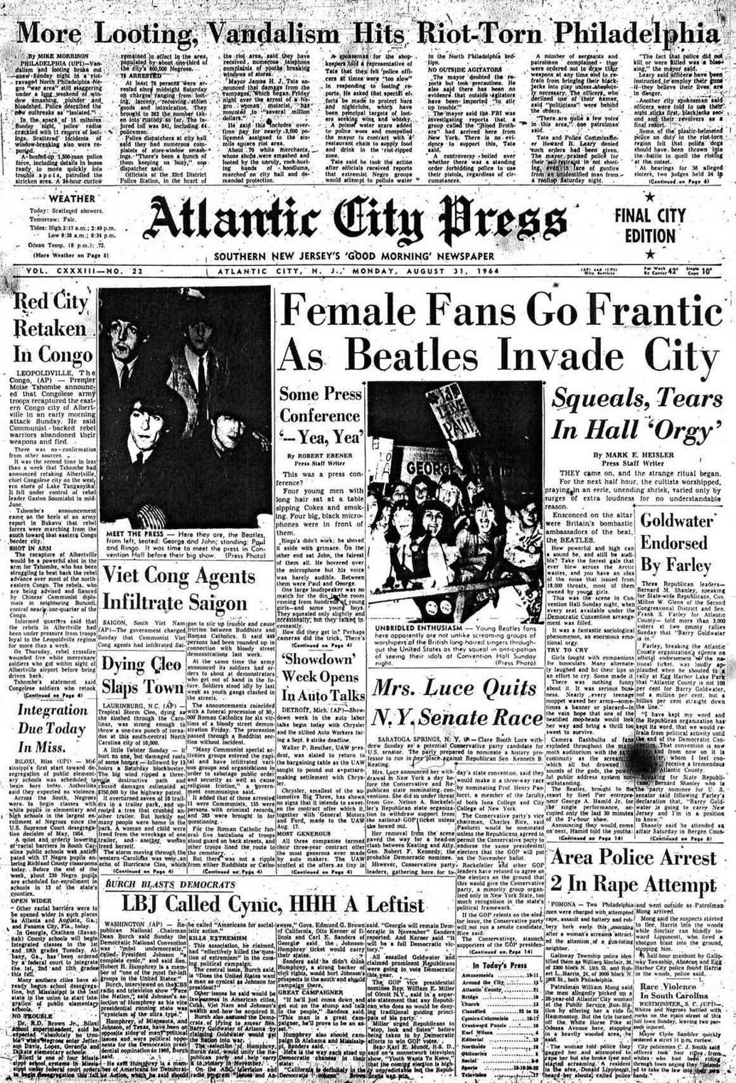Look back at The Beatles in Atlantic City