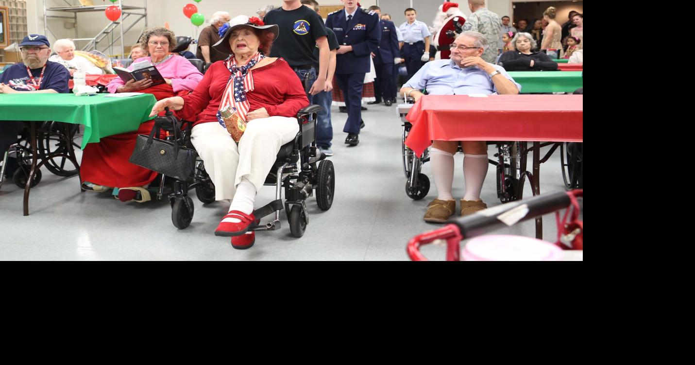 Vineland party for veterans decks halls in red, white, blue