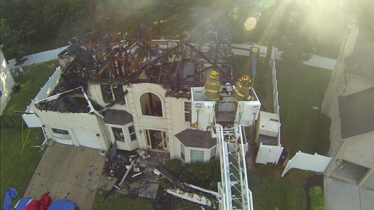 Fire ravages home in Hamilton Township