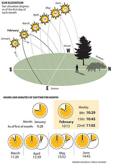 Noticing more sun? We are still in winter, but brighter days are here ...