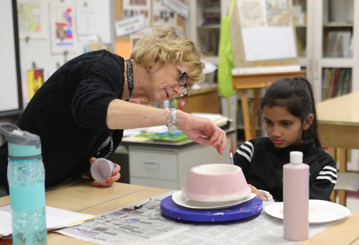 PHOTOS of Galloway students creating art for the Captain's Table