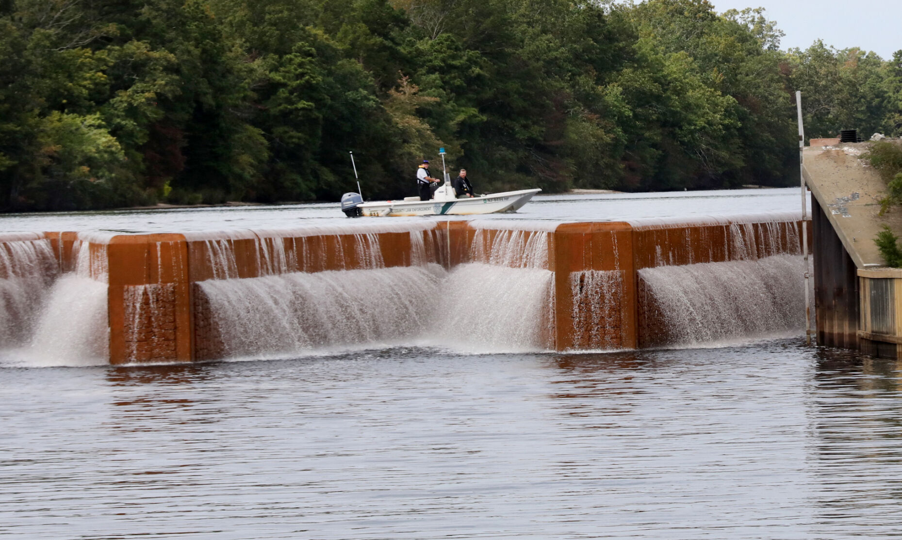 Officials praise rebuilt Lake Lenape Dam in Mays Landing