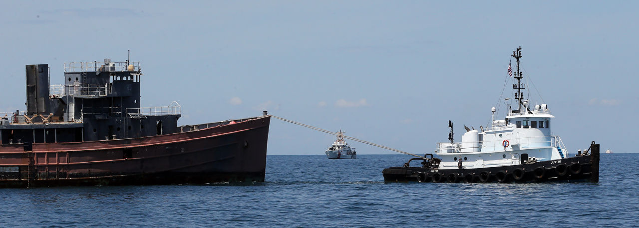 Coast Guard veterans watch as 'Perfect Storm' cutter sunk off Cape May