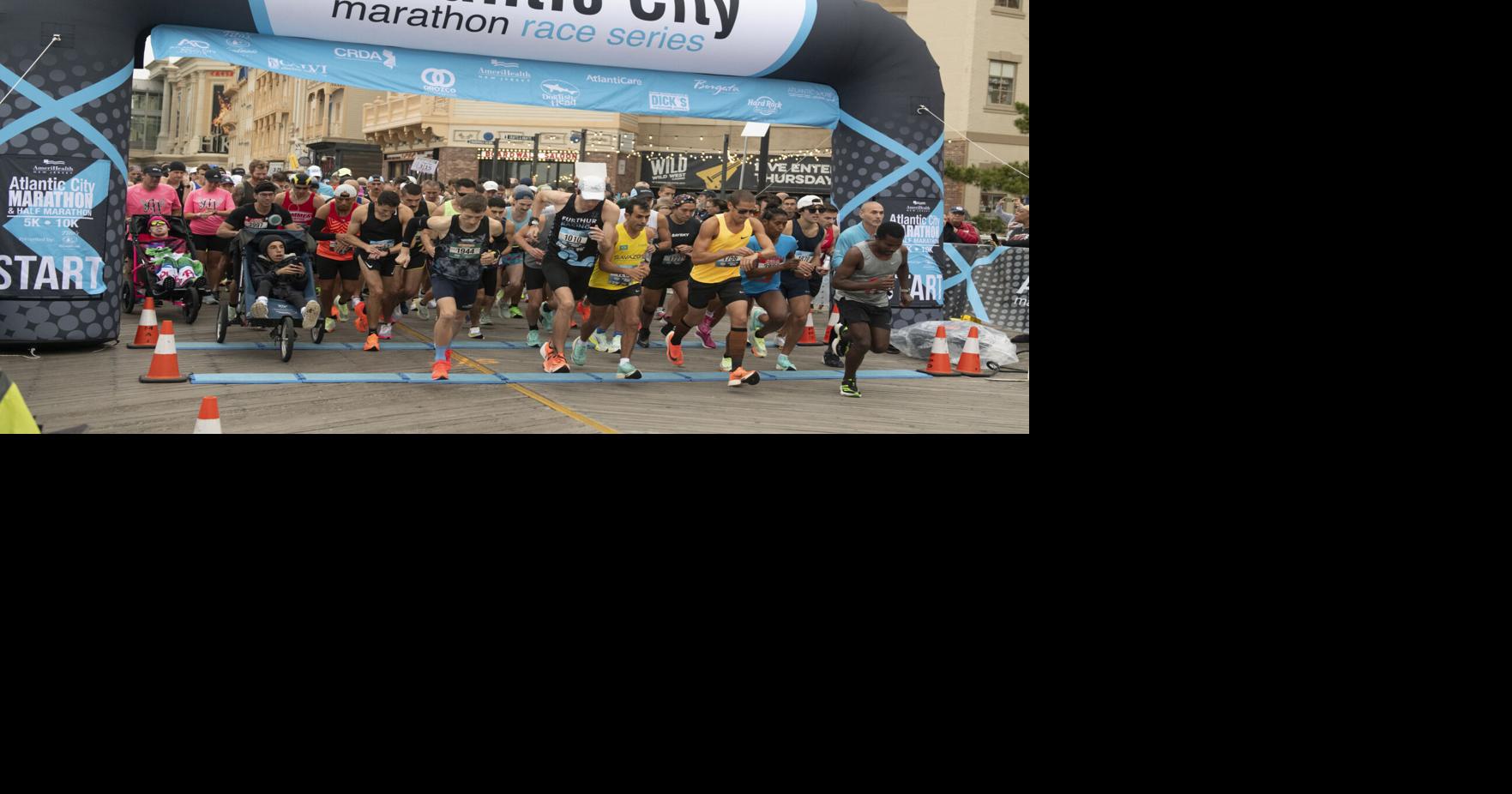 Runners endure wind, rain at Atlantic City Marathon & Half Marathon