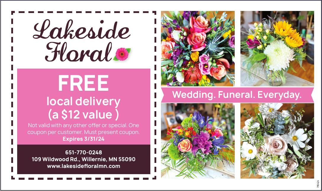 Lakeside Floral | Coupons | presspubs.com