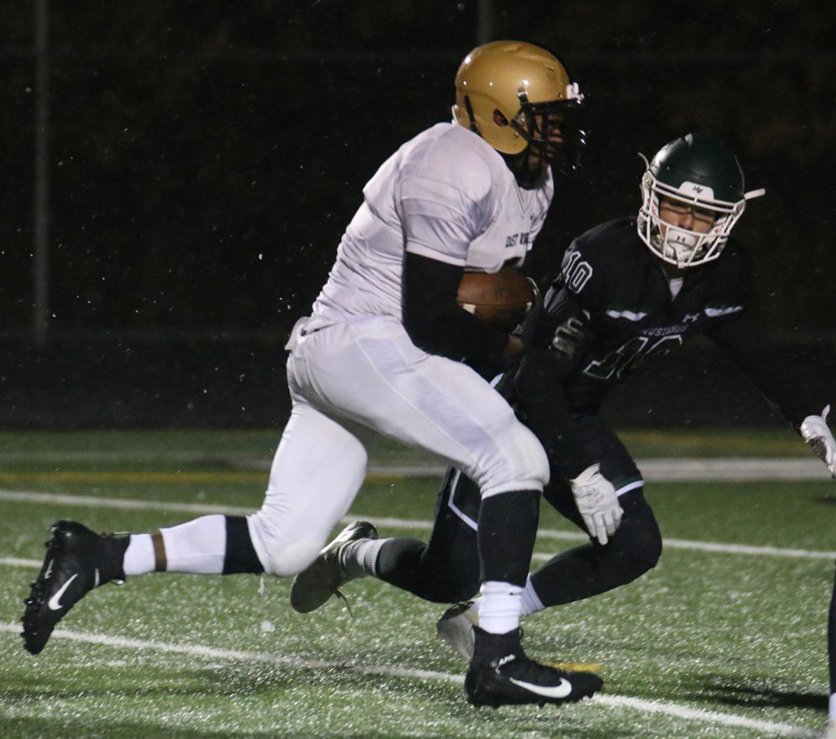 Long, cold night's journey: Mustangs lose to East Ridge 41-40 on two ...