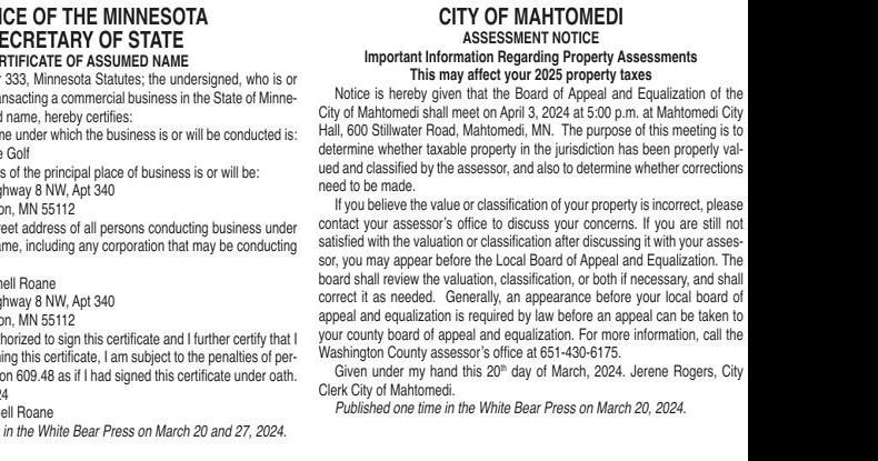 Legals WB 3-20-24 | Legal Notices | presspubs.com