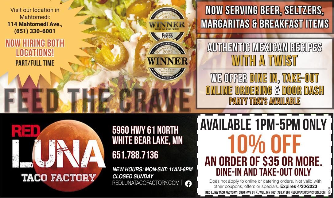 Red Luna | Coupons | presspubs.com