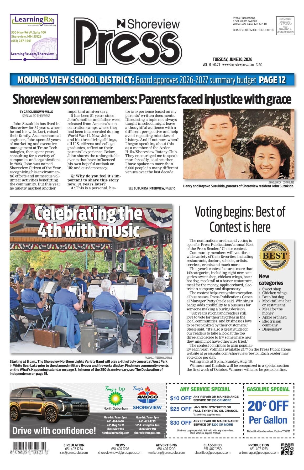 Shoreview Press | E Edition | presspubs.com