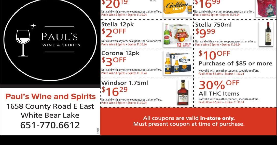 Paul's Wine & Spirits | Coupons | presspubs.com