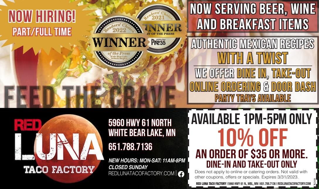 Red Luna | Coupons | presspubs.com