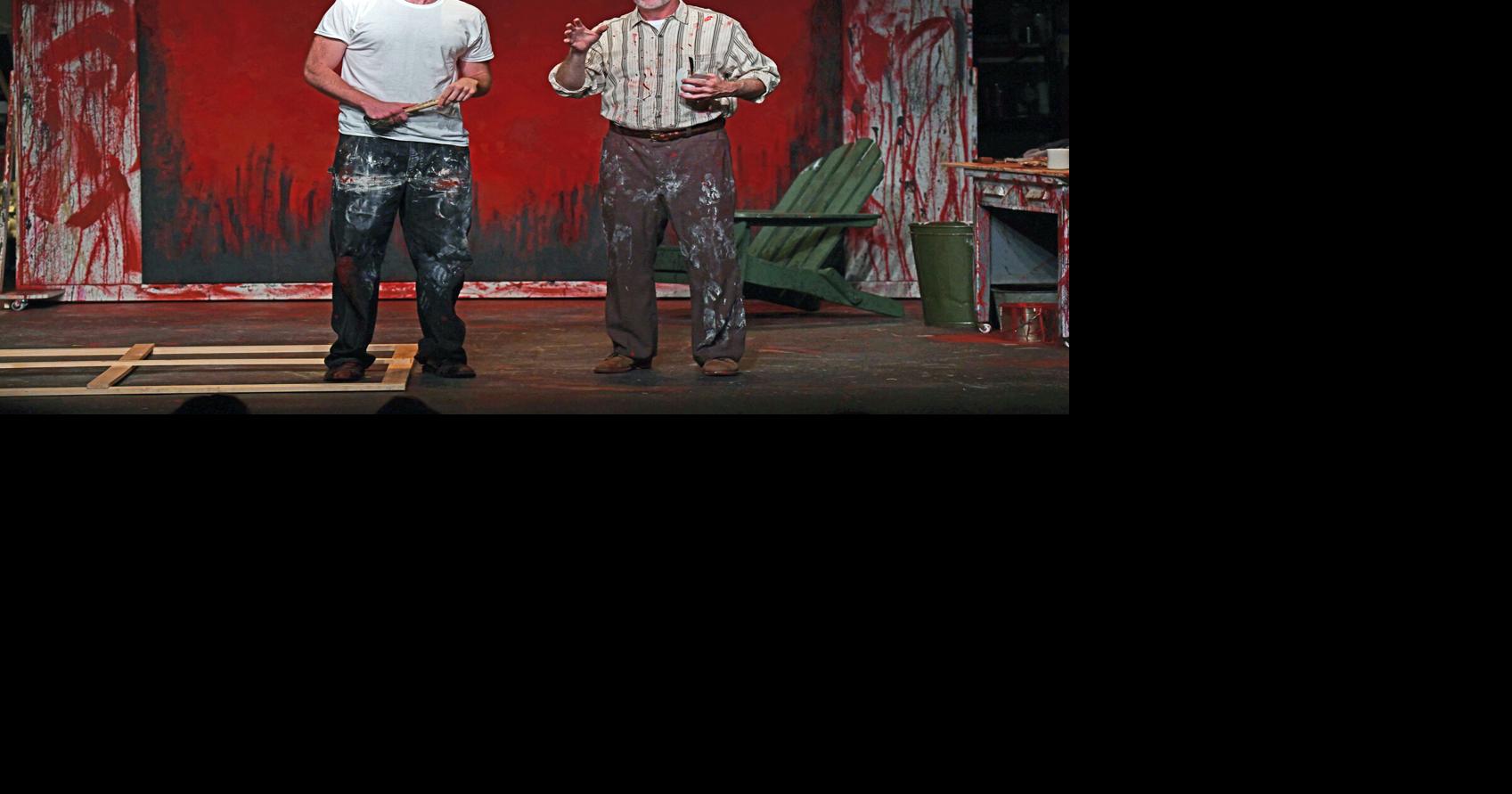 Actors Jeff Williams and Michael Glavan paint the Depot Theatre RED ...