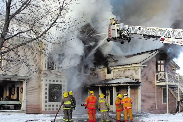 Fire destroys Hubbard Hall | Local News | pressrepublican.com