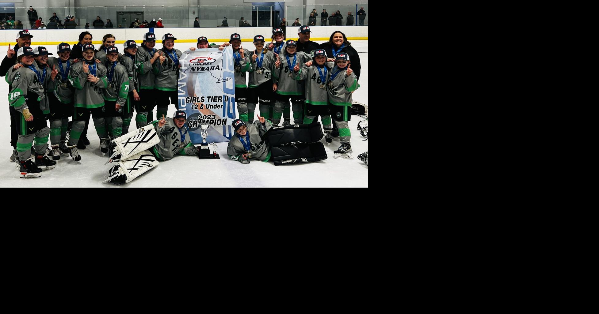Adirondack 46ers 12U girls hockey team wins NYS Amateur Hockey ...