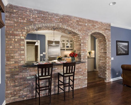 Exposed Brick Arches Become the Star in This Wilmette Kitchen Remodel ...