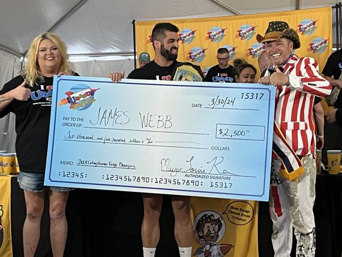 Champion eater sets fudge-eating world record at Uranus competition ...