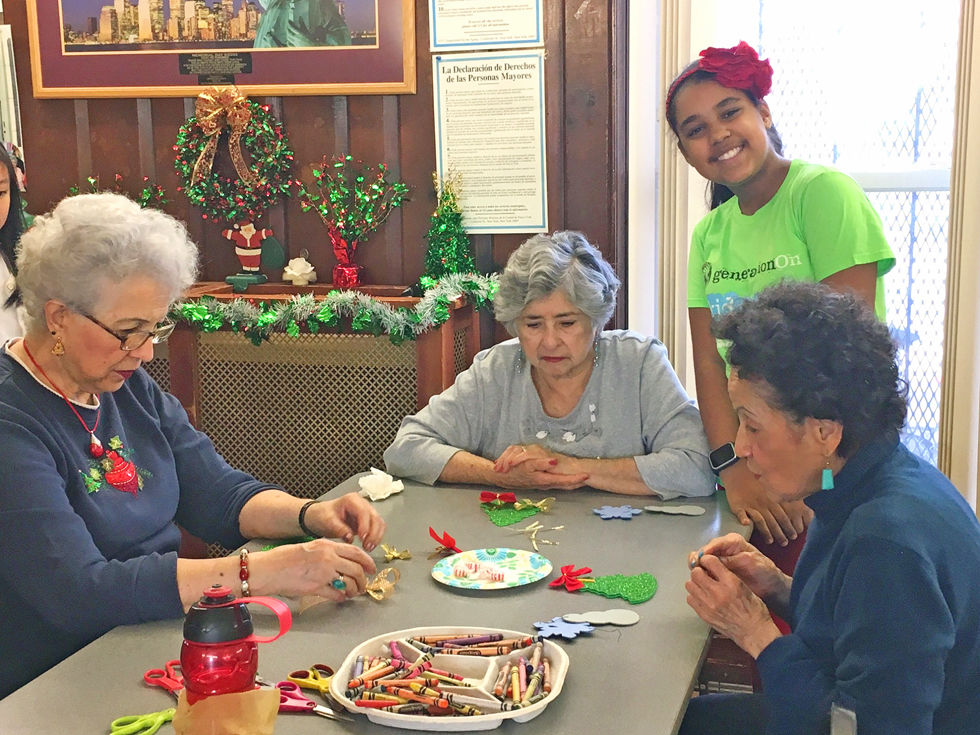 The generationOn Kids Care Club at PS 97Q visits local senior center ...