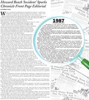 Stories Of Howard Beach Racial Incident Dominate 1987 | | qchron.com