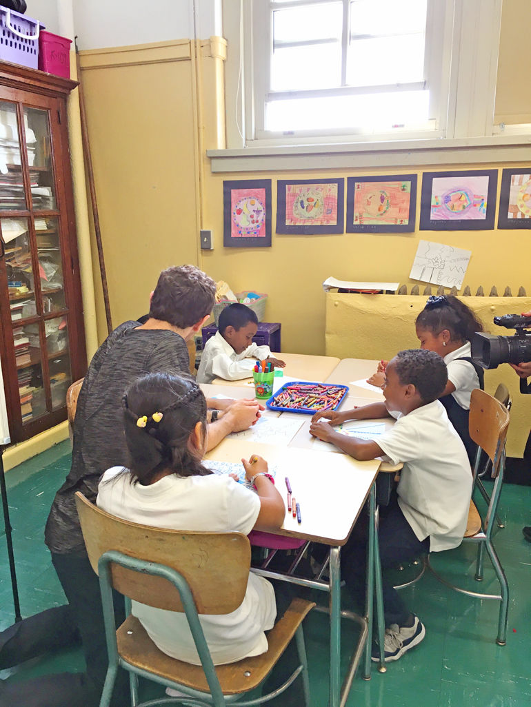 PS 90Q students receive a much needed donation of art supplies ...