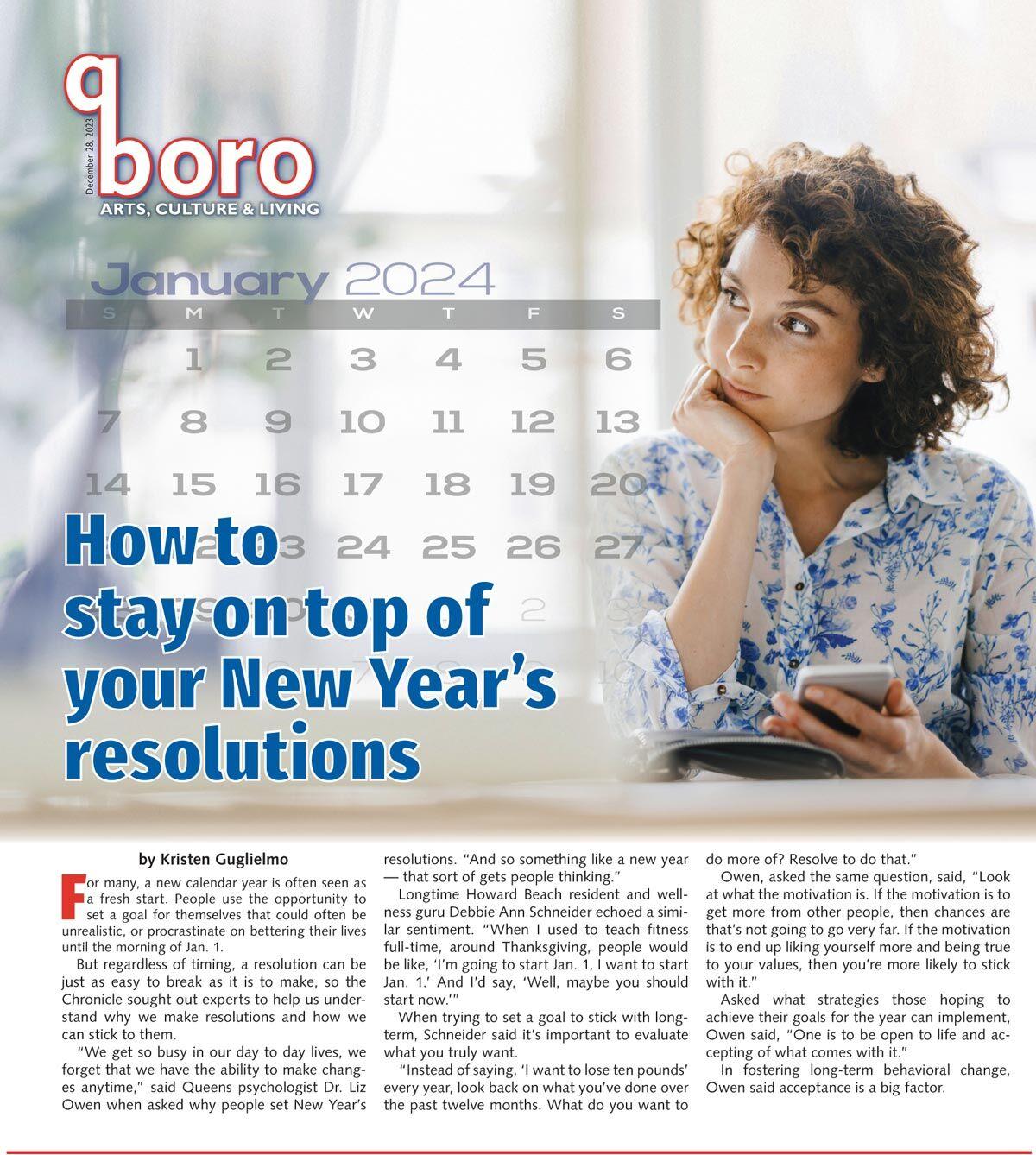 How to stay on top of your New Year’s resolutions | | qchron.com