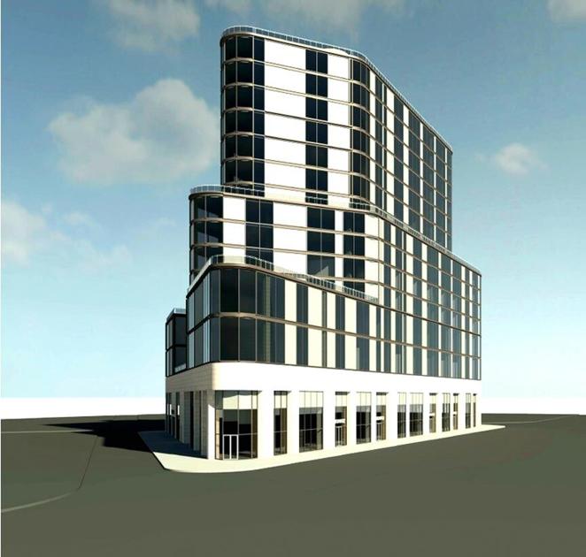 Sixteen-story glass building in the works | | qchron.com
