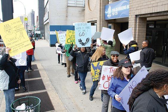 Probation officers protest union head | | qchron.com