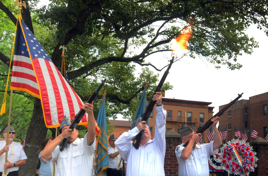 Reverence and rifle volleys in Woodside | | qchron.com