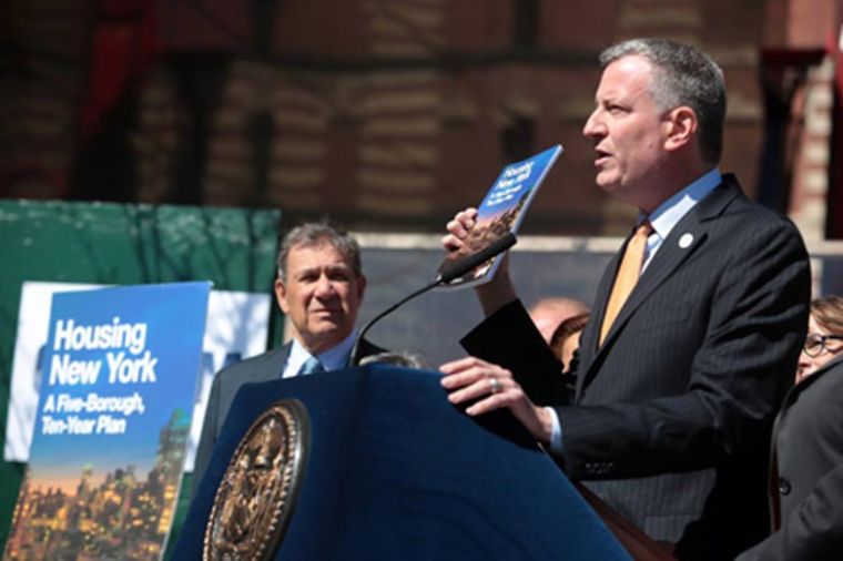 De Blasio unveils massive housing plan | | qchron.com