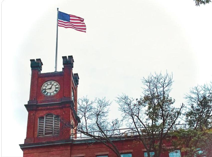 Old Glory flies again at Ozone Park's clock tower | | qchron.com