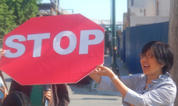 Handmade sign, message to DOT | | qchron.com