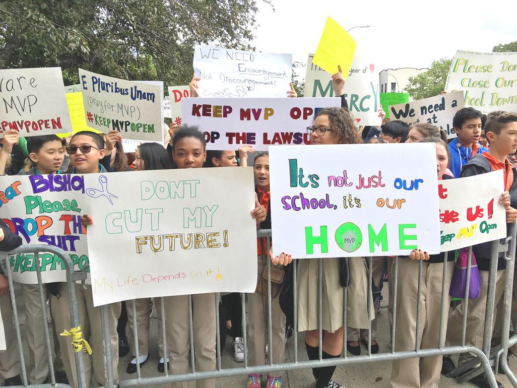 Middle Village Prep marches in Brooklyn | | qchron.com