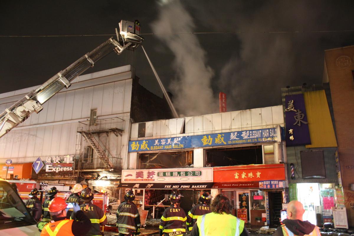 Flushing fire guts three businesses, floods subway station | | qchron.com