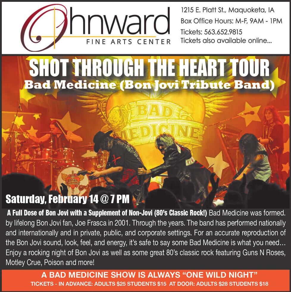 OHNWARD FINE ARTS CENTER - Ad from 2026-02-01