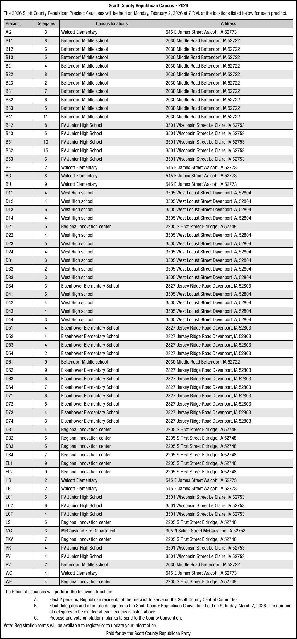 SCOTT COUNTY REPUBLICAN PARTY - Ad from 2026-01-22