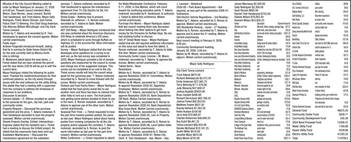 CITY OF BUFFALO-legals - Ad from 2026-01-27