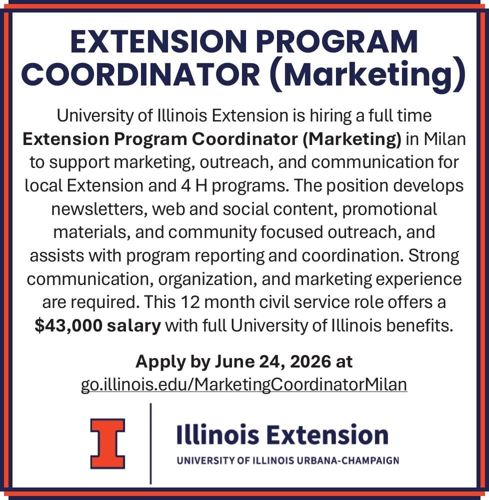 UNIVERSITY OF IL EXTENSION - Ad from 2026-06-20