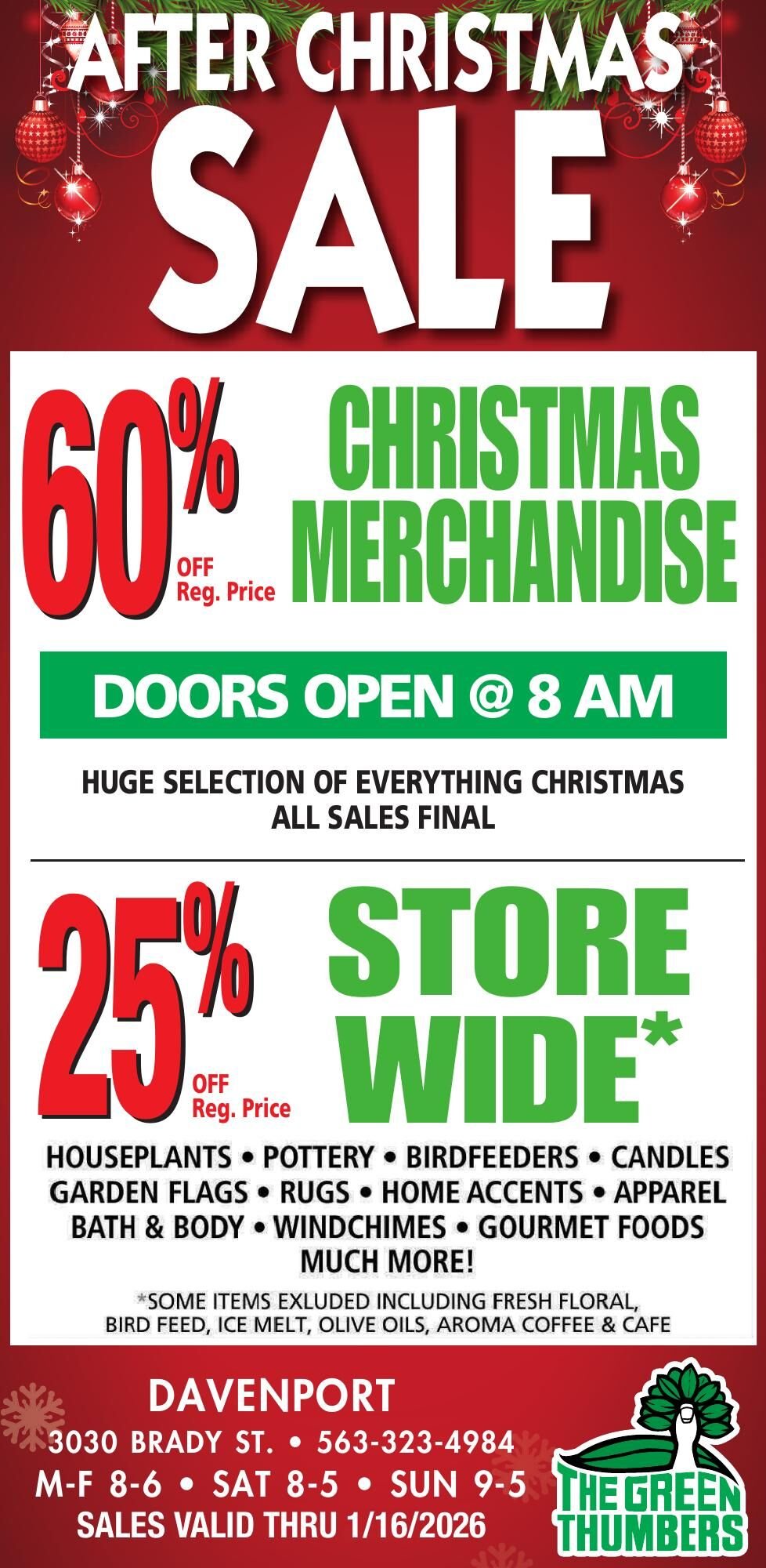 GREEN THUMBERS - Ad from 2026-01-03