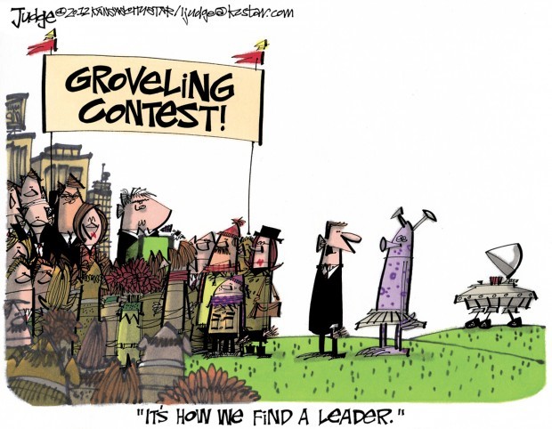 Caucus candidate editorial cartoons