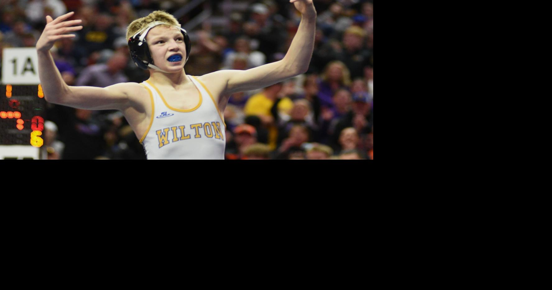Wilton's Liam Adlfinger, Mason Shirk wrestle at state